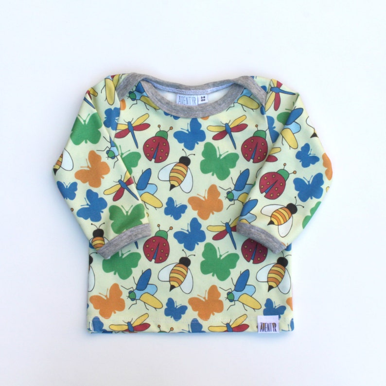 ORGANIC Baby clothes Bugs shirt. Baby boy & baby girl long | Etsy