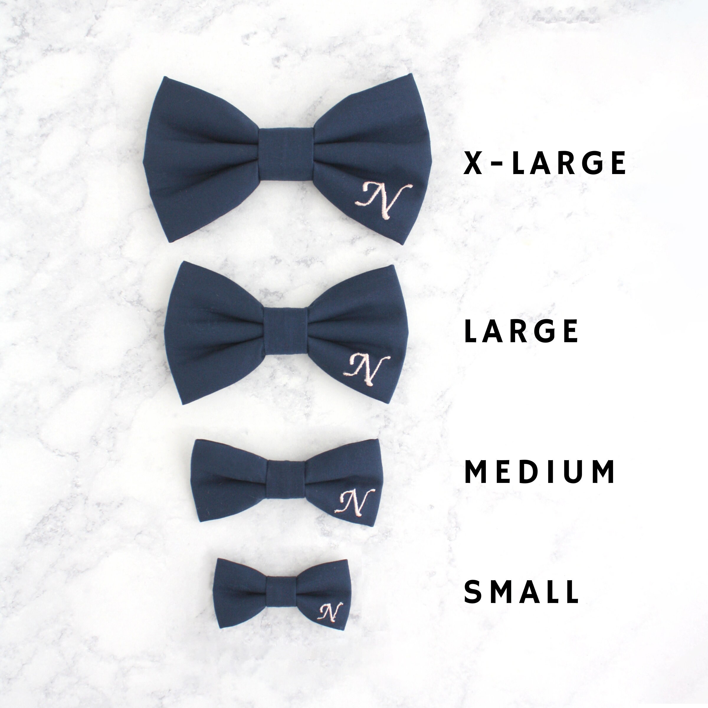 Personalized Pet Bow Tie - Wedding Dog Bowtie - Monogrammed Initials - Etsy