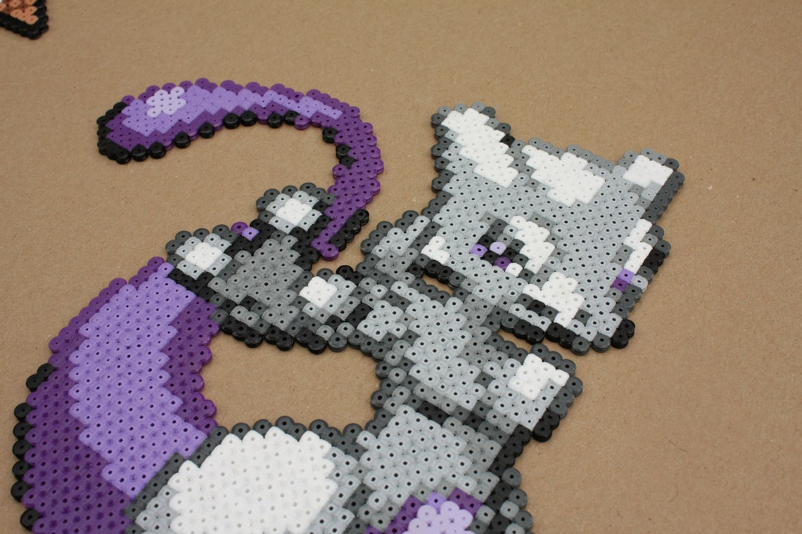Mewtwo Pokemon Hama Perler Bead Sprite Red - Etsy