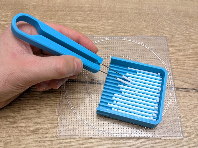 Fuse Bead Double Needle Tweezer & Aligner Tray Set – Precision Tool Kit ...