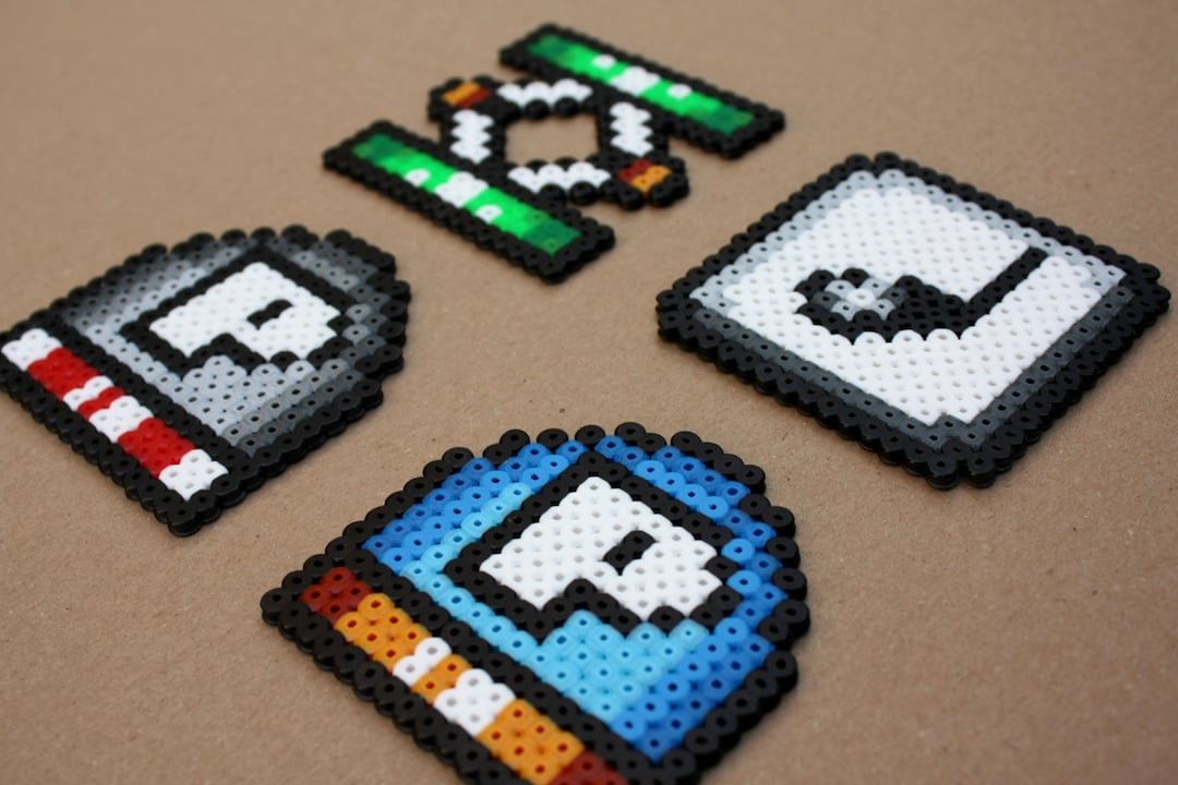Super Mario World Items , Perler Hama Beads, Video Game Decoration ...