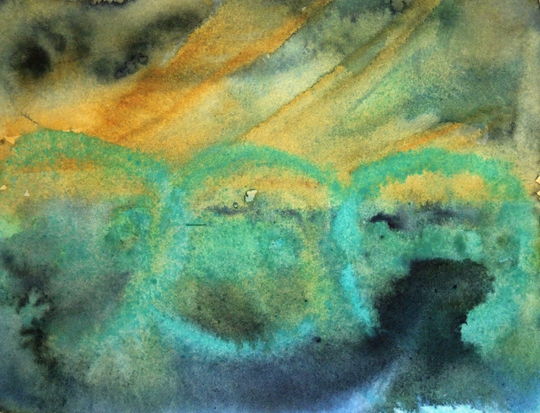 Small Abstract Watercolor, Original Art, Modern Painting, Ready to ...