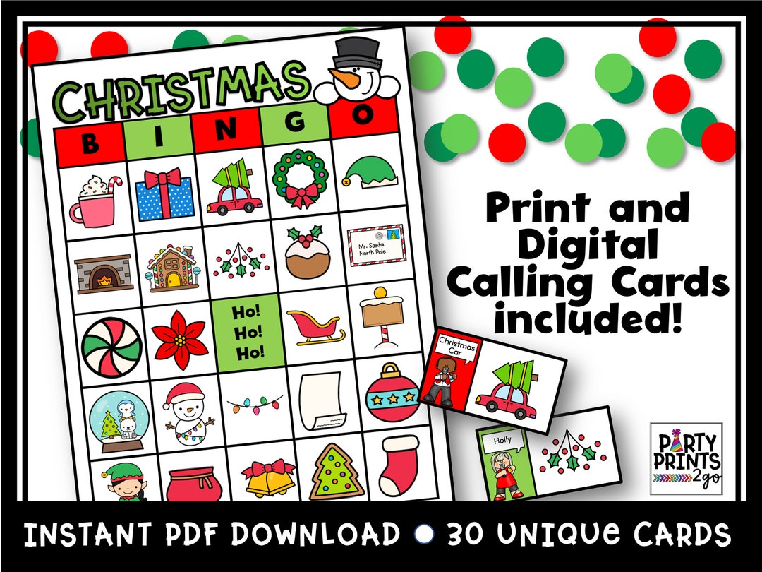 Christmas Bingo | Printable Bingo Cards | Christmas Party Activity ...