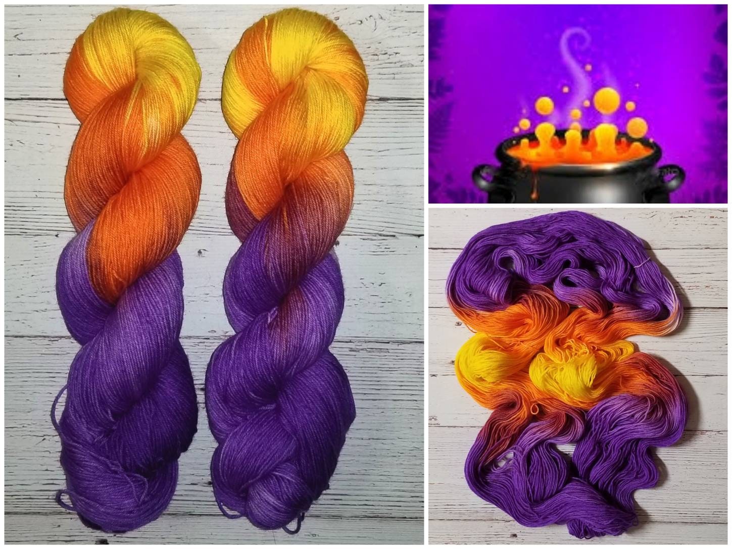 Hocus Pocus Hand Dyed Variegated Yarn Fingering Lace to | Etsy