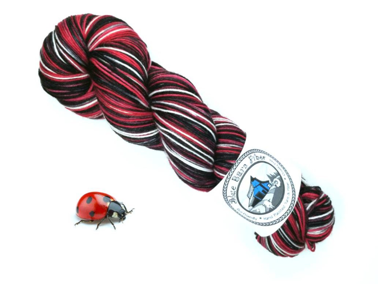 Ladybug Hand Dyed Variegated Yarn Fingering to Worsted - Etsy