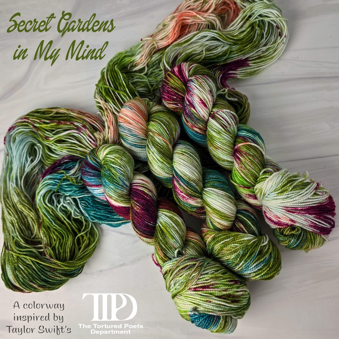 Secret Gardens in My Mind- Hand Dyed Variegated Yarn - Fingering Dk ...