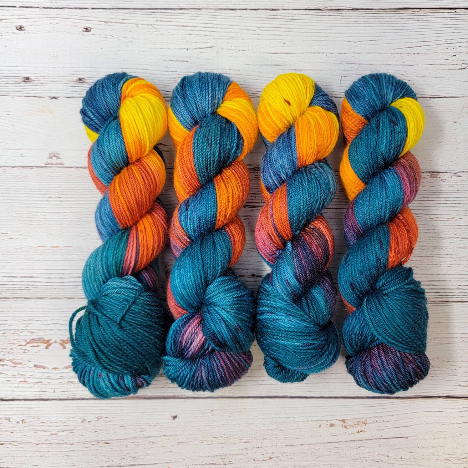 Blue Blooms- Hand Dyed Assigned Pooling Variegated Yarn - Perfect for ...