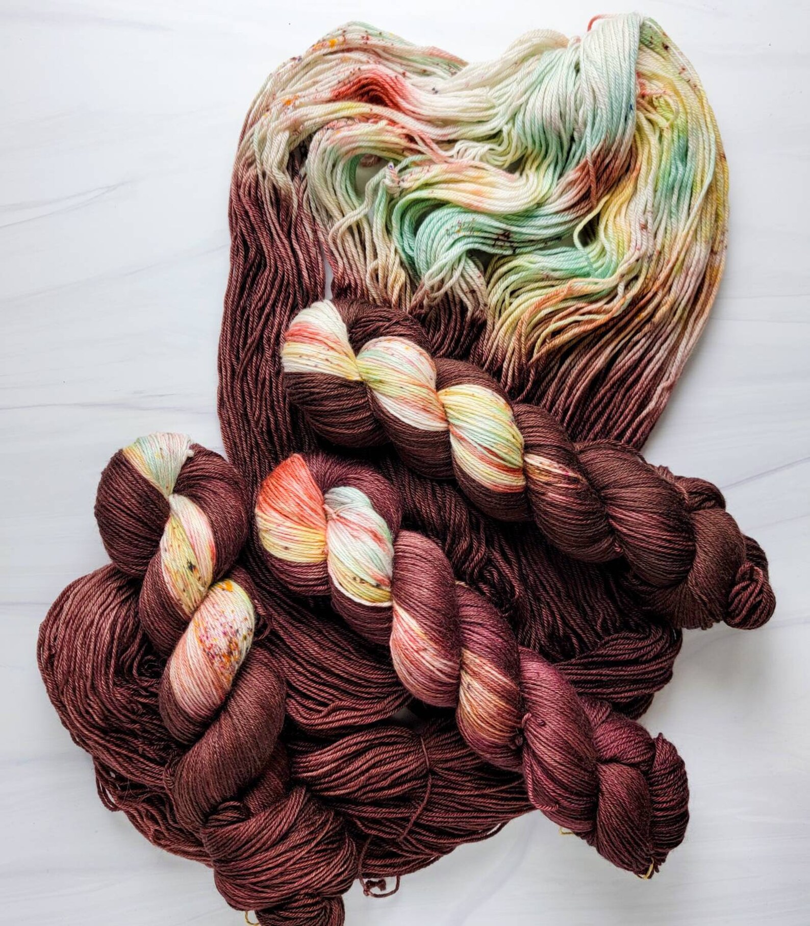 Antique Chocolate- Hand Dyed Assigned Color Pooling Yarn - Lace ...