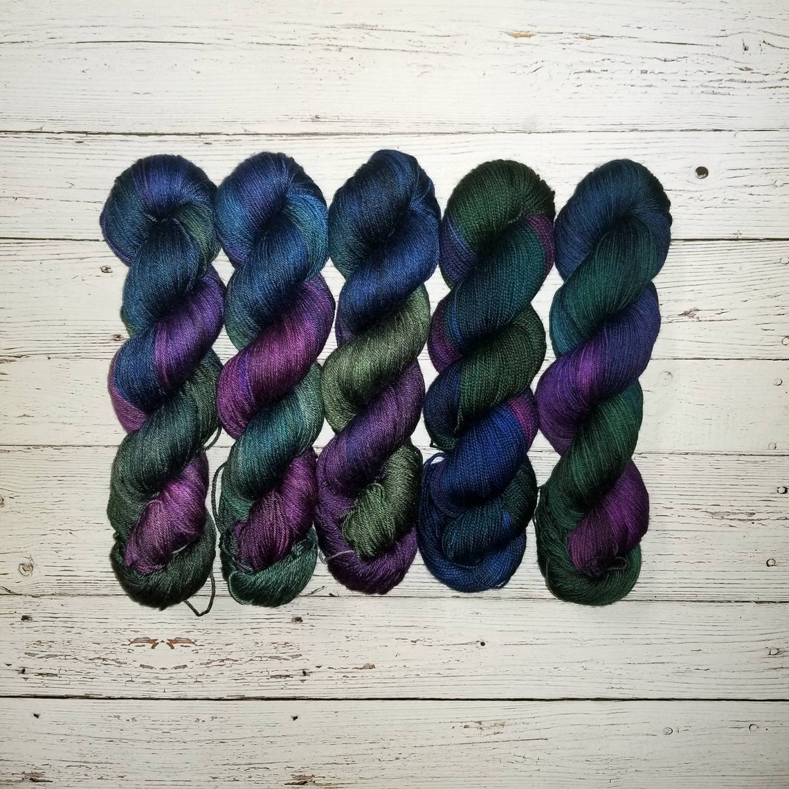 Raven Hand Dyed Variegated Yarn fingering lace worsted | Etsy