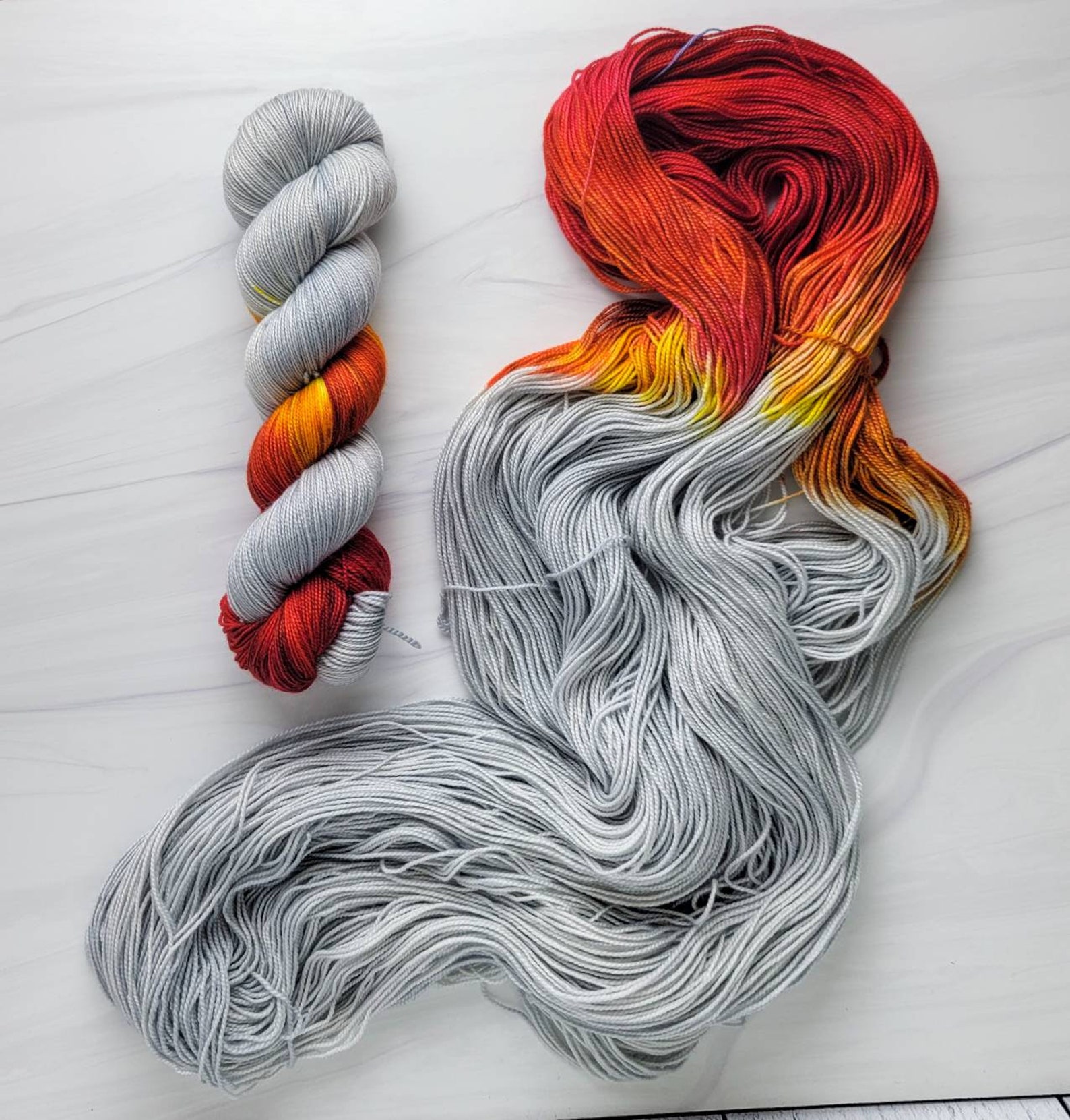 September Rain- Hand Dyed Variegated Yarn - Fingering to Worsted Weight ...