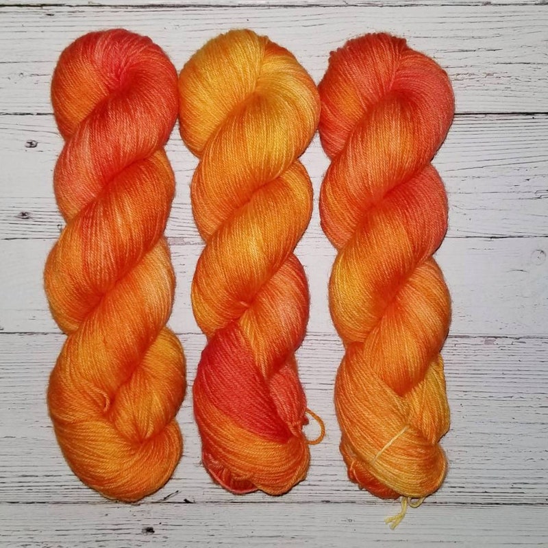 Bright Orange Yarn - Etsy