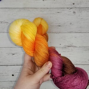 Chase the Light - Hand Dyed Yarn - Fingering to Worsted Weight Choose ...