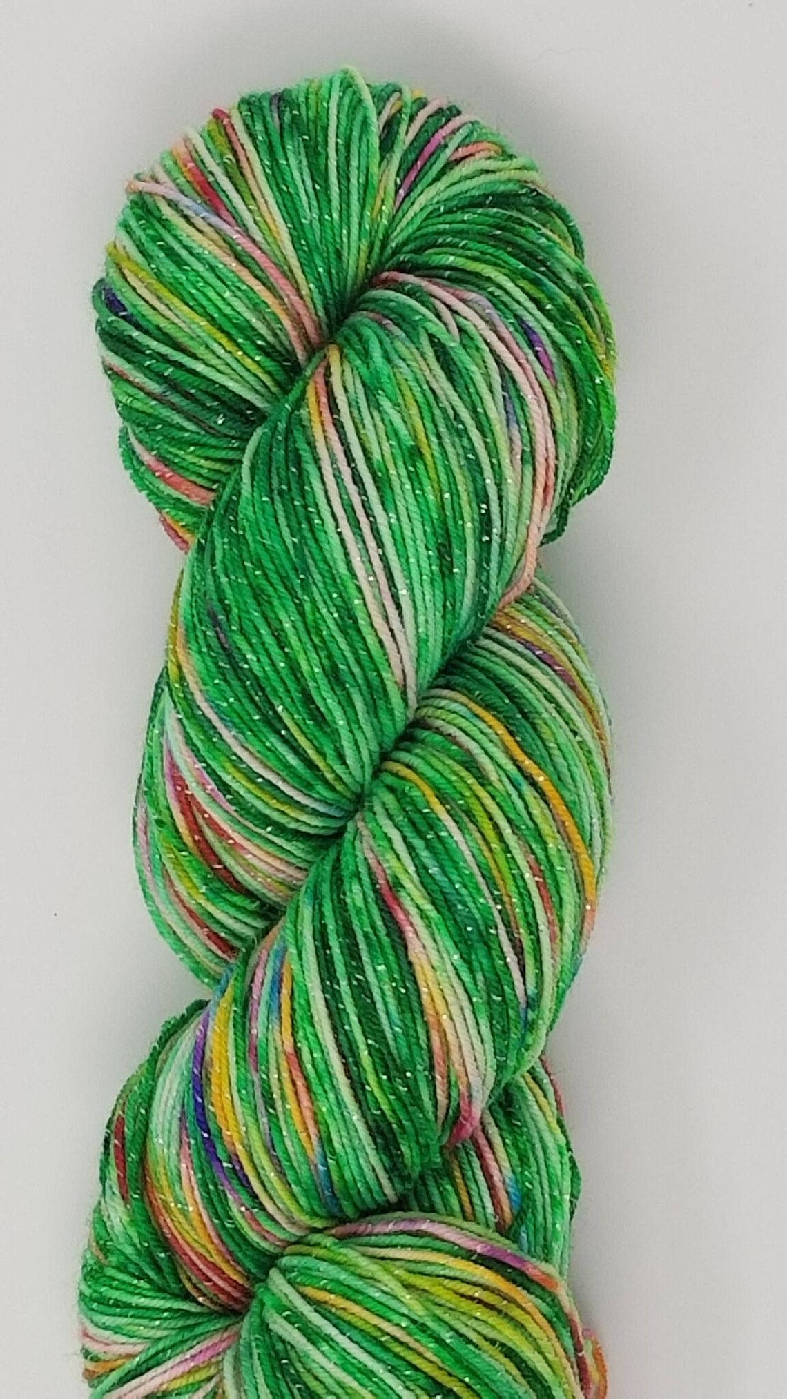 Hand Dyed Yarn Variegated Christmas Tree fingering to | Etsy