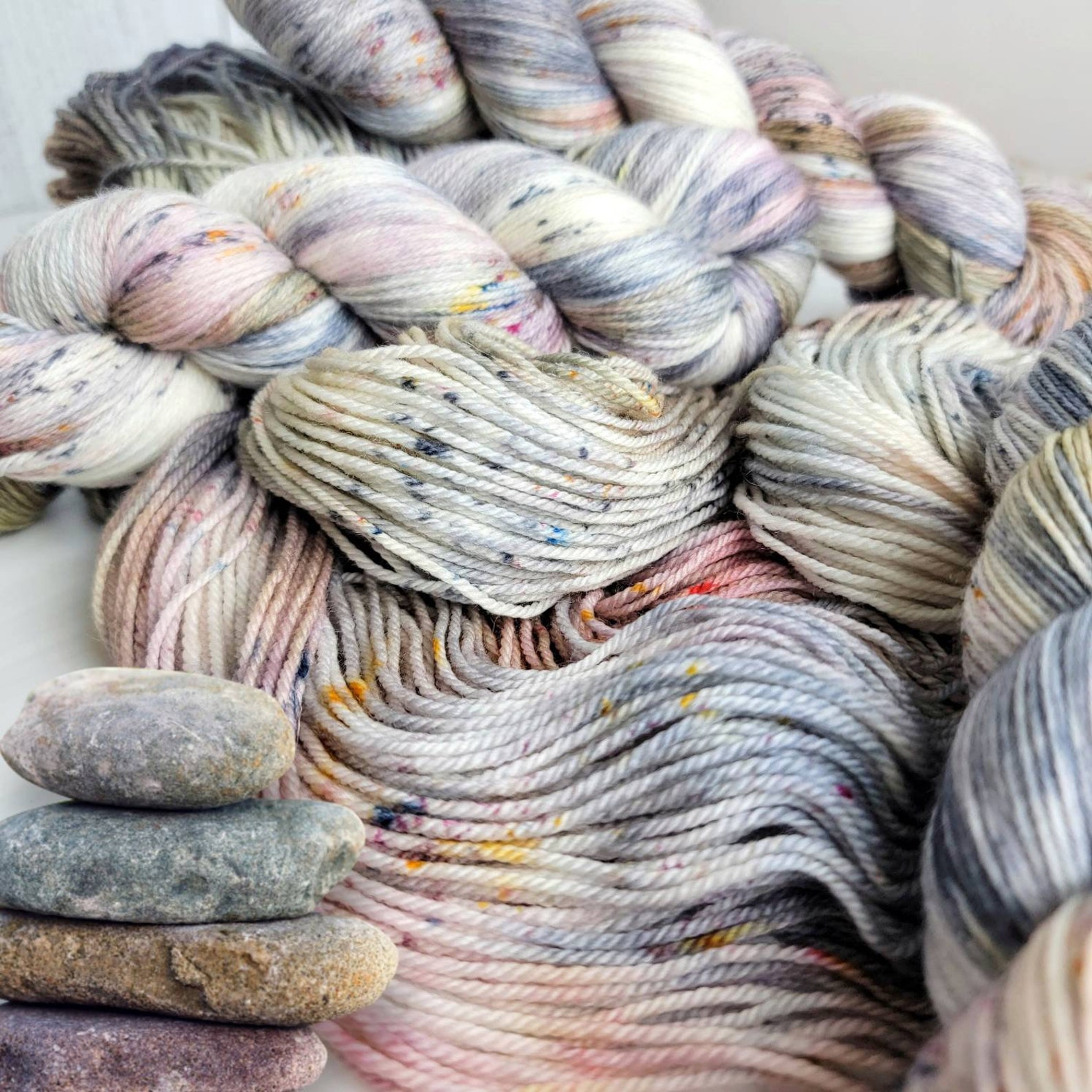 Pebbles in the Sand Hand Dyed Variegated Yarn Fingering to | Etsy