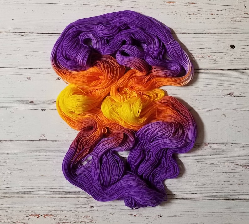 Hocus Pocus Hand Dyed Variegated Yarn Fingering Lace to - Etsy