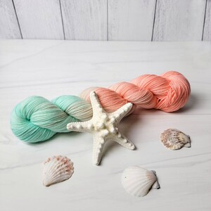 Seashore Sunrise- Hand Dyed Variegated Yarn - Fingering to Worsted ...