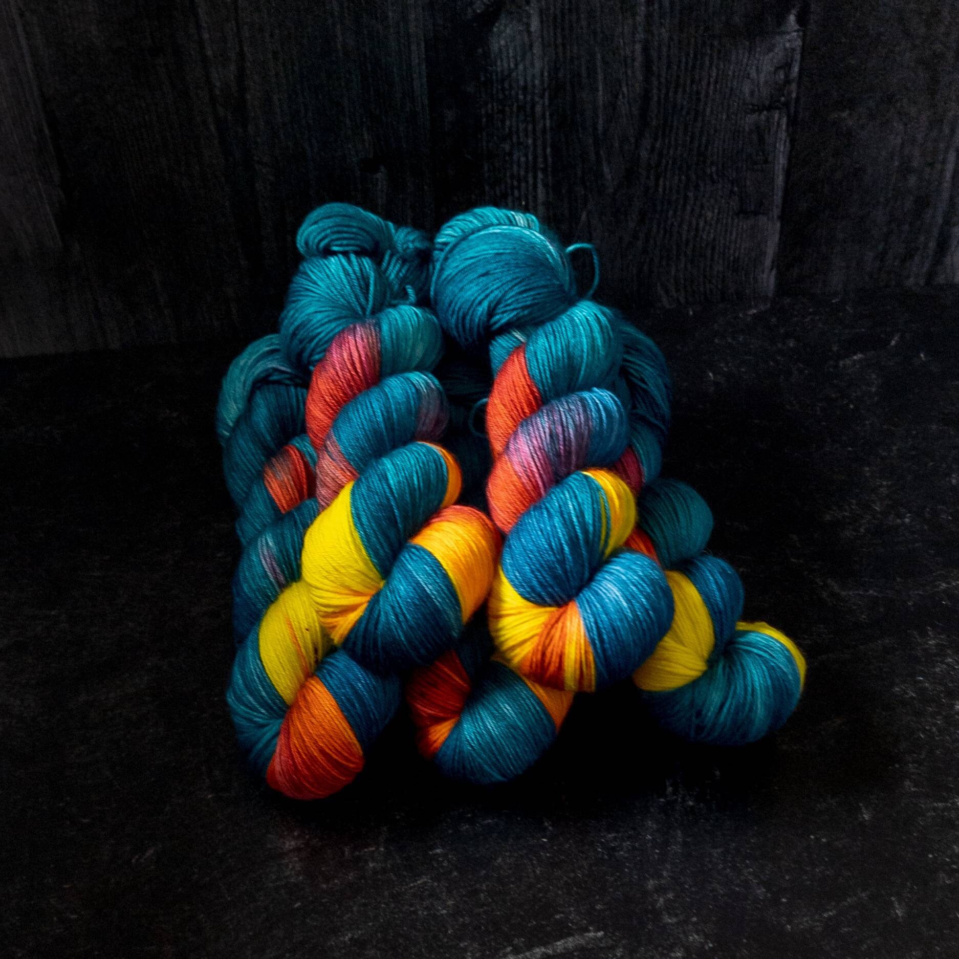 Blue Blooms- Hand Dyed Assigned Pooling Variegated Yarn - Perfect for ...