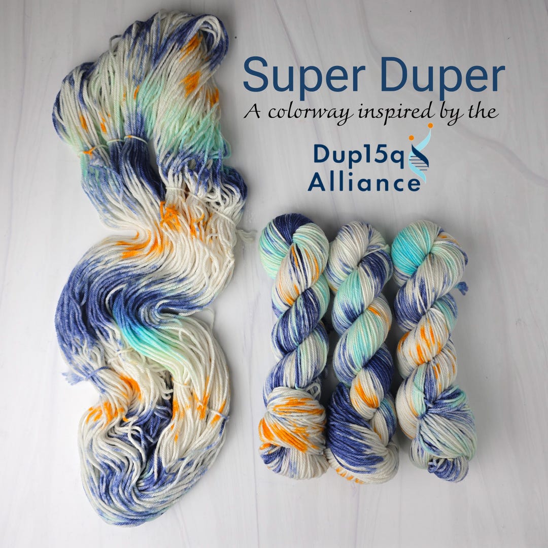 Super Duper - Hand Dyed Variegated Yarn - Fingering Worsted Dk or Bulky ...