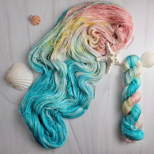 Electric Dreams Hand Dyed Variegated Yarn Fingering to | Etsy