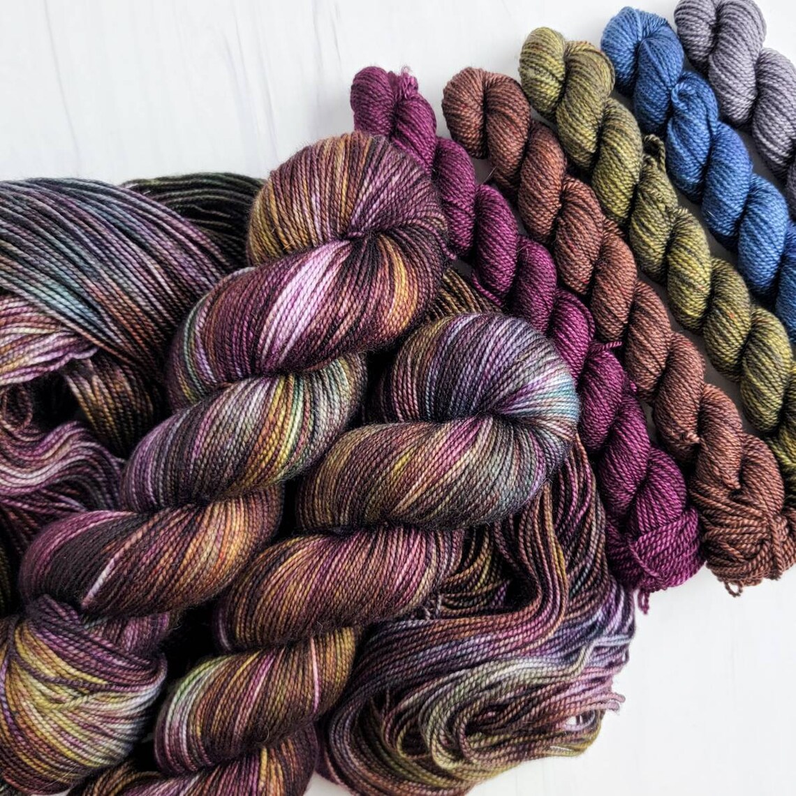 Moria Tonals Mini Yarn Set of 5 Hand Dyed Yarn 20g Each 400 - Etsy