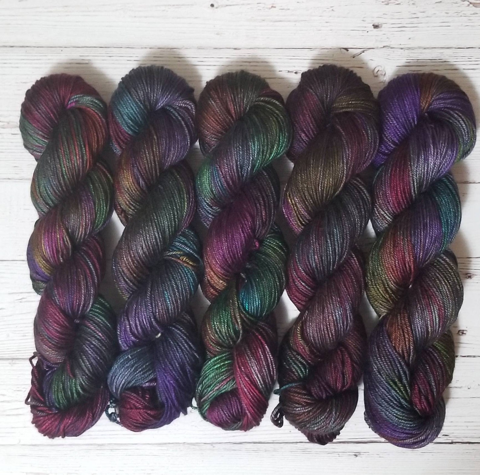 Black Magic Hand Dyed Variegated Yarn Fingering to Worsted | Etsy