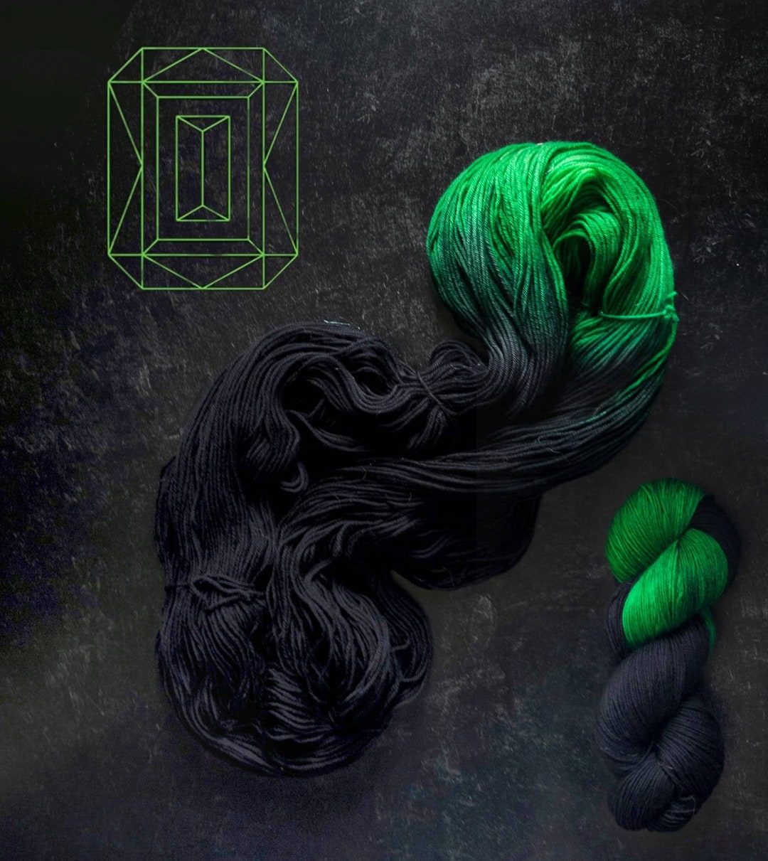 Emerald Star- Hand Dyed Variegated Yarn - Fingering to Worsted Weight ...