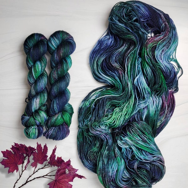 Teal and Green Merino Yarn - Etsy