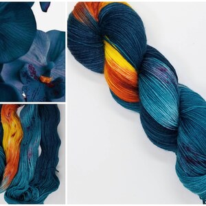 Blue Blooms- Hand Dyed Assigned Pooling Variegated Yarn - Perfect for ...