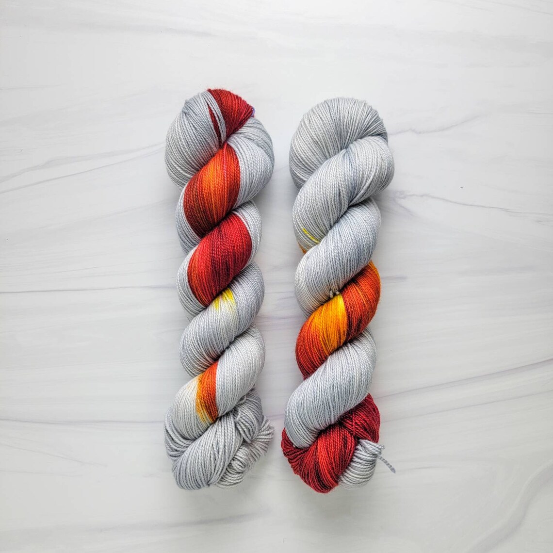 September Rain- Hand Dyed Variegated Yarn - Fingering to Worsted Weight ...