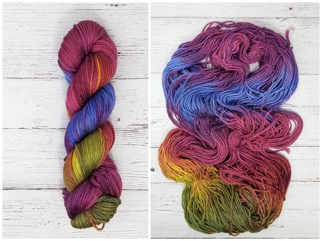 Vintage Cabernet Hand Dyed Variegated Yarn Fingering to Worsted Weight ...