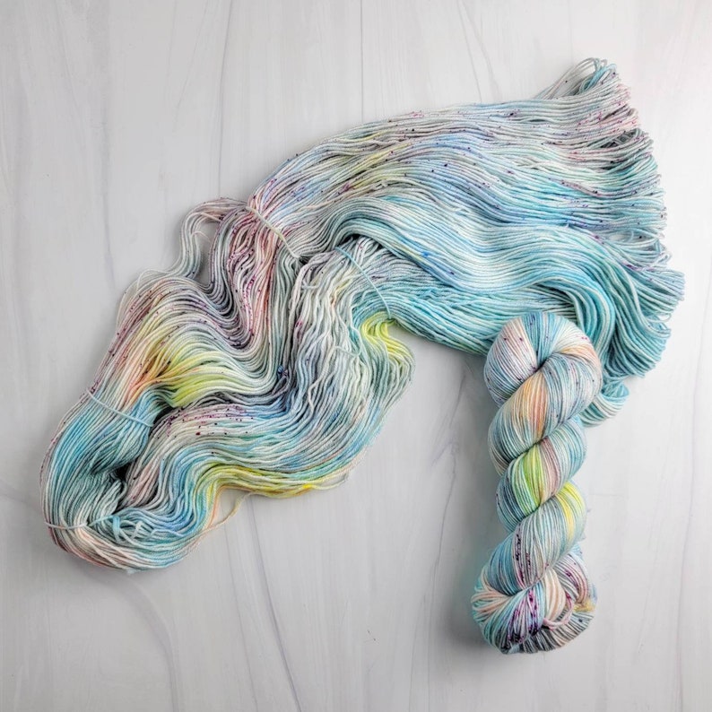 Eos Hand Dyed Variegated Yarn Lace Fingering Sport Dk - Etsy