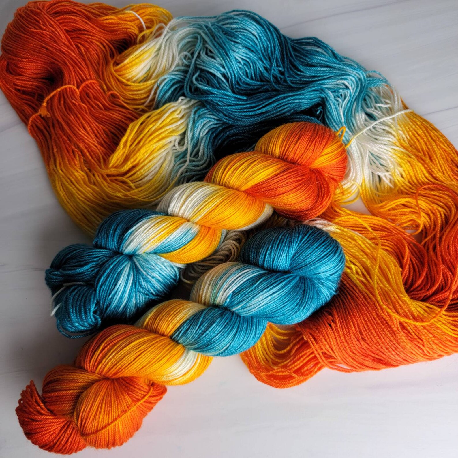 Cruel Summer - Hand Dyed Variegated Yarn - Fingering to Worsted Weight ...