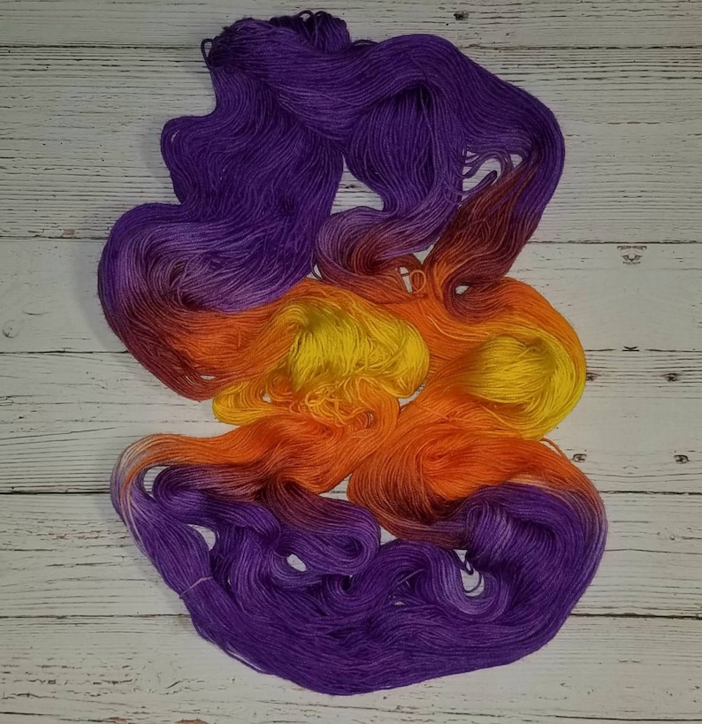 Hocus Pocus Hand Dyed Variegated Yarn Fingering Lace to | Etsy