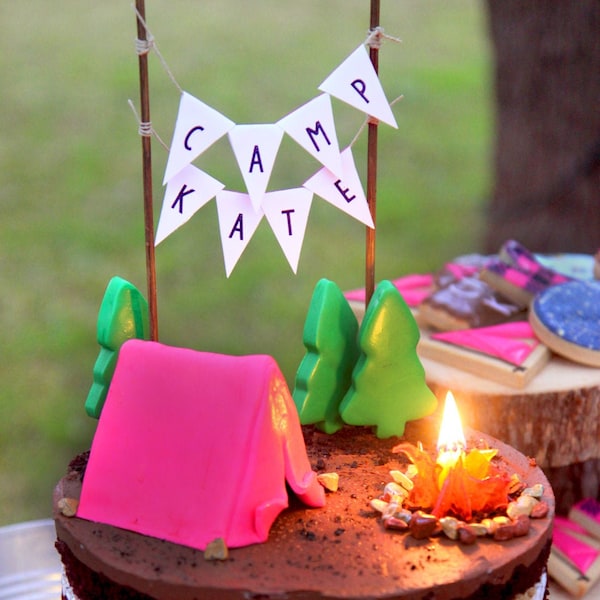 Camping Cake Topper - Etsy