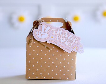 Editable Peace Out Single Digits Favor Tags Fall Groovy 10th Birthday ...