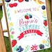 Printable Welcome Sign Farmers Market Birthday Party Strawberries Fresh ...