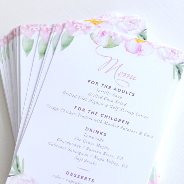 50th Anniversary Menu Card - Etsy