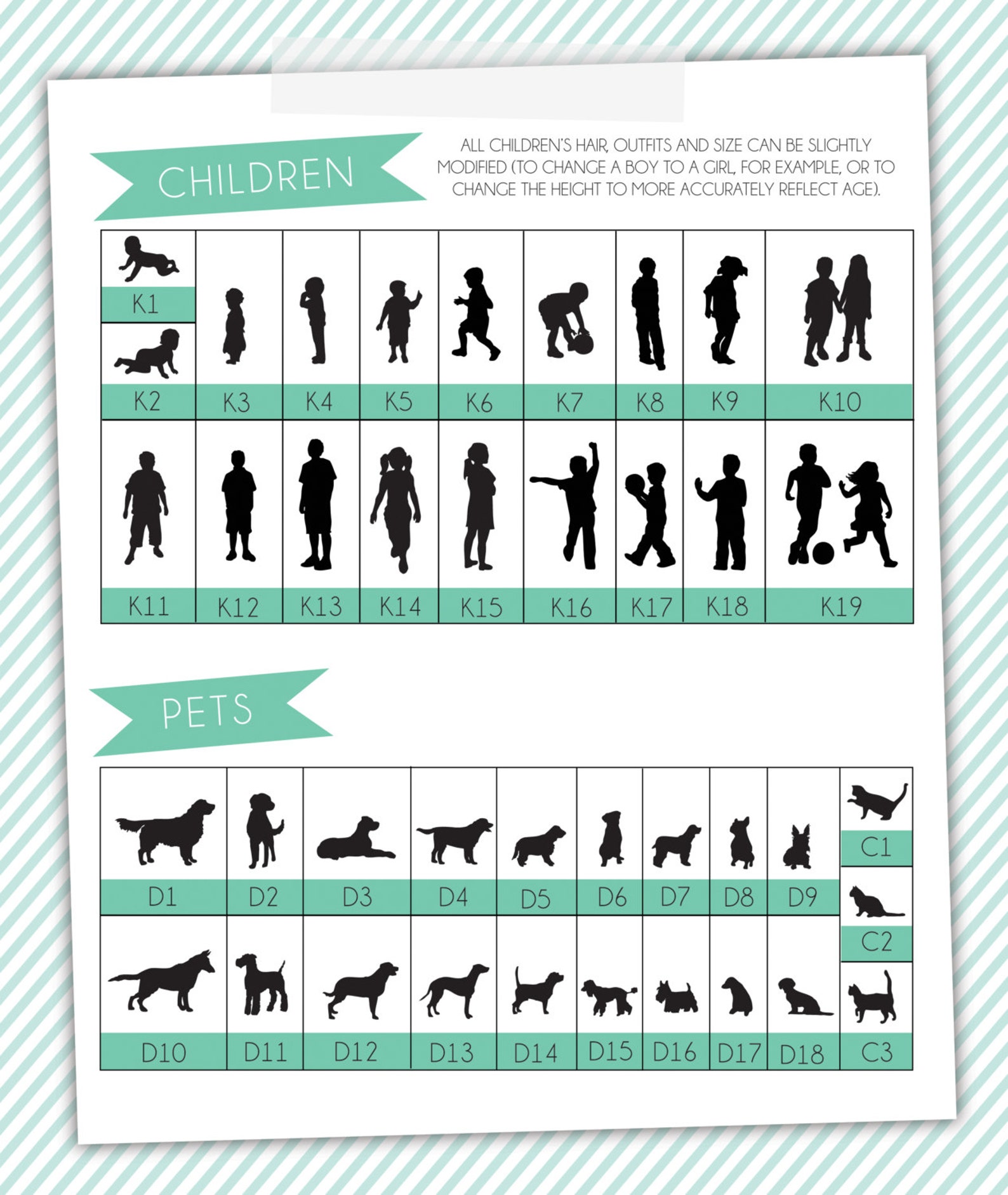 Address Labels Personalized Family Silhouette Set of 48 - Etsy