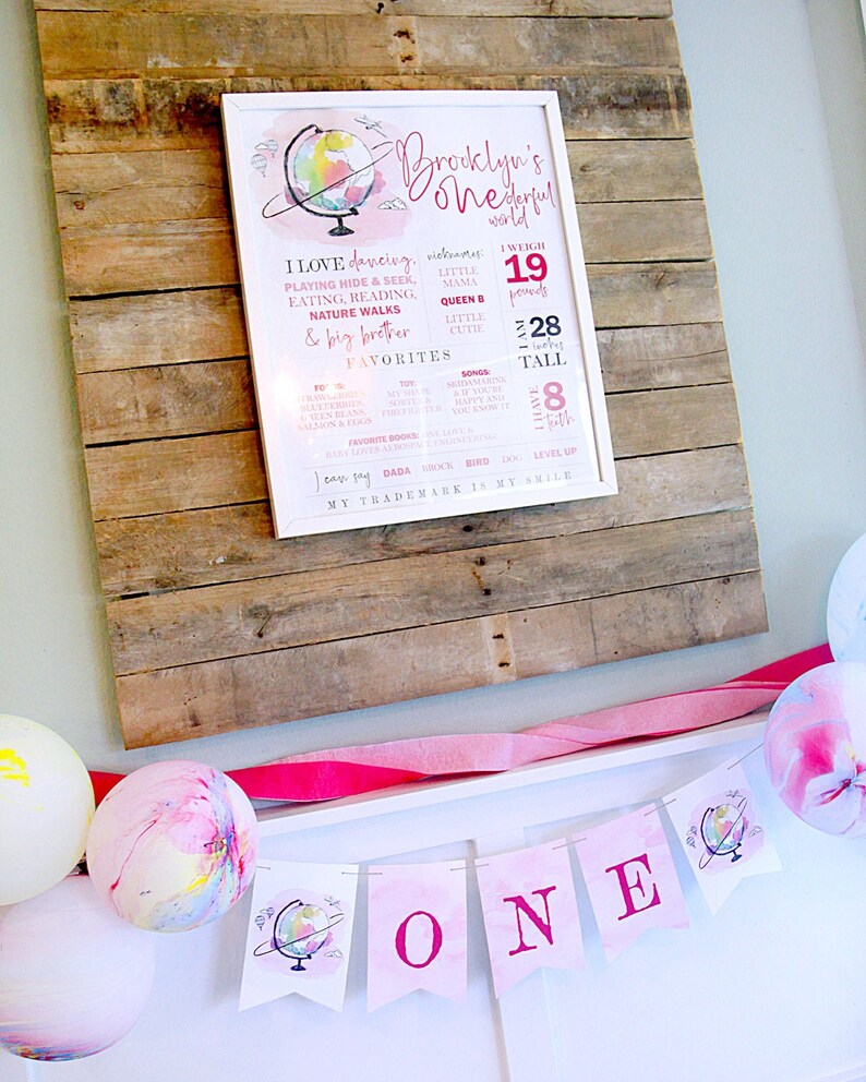 Birthday Facts Poster Onederful Birthday Stats What a - Etsy