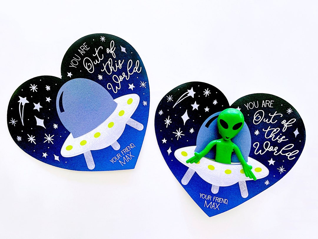 EDITABLE TEMPLATE Alien Spaceship Classroom Valentine Tags You Are Out ...