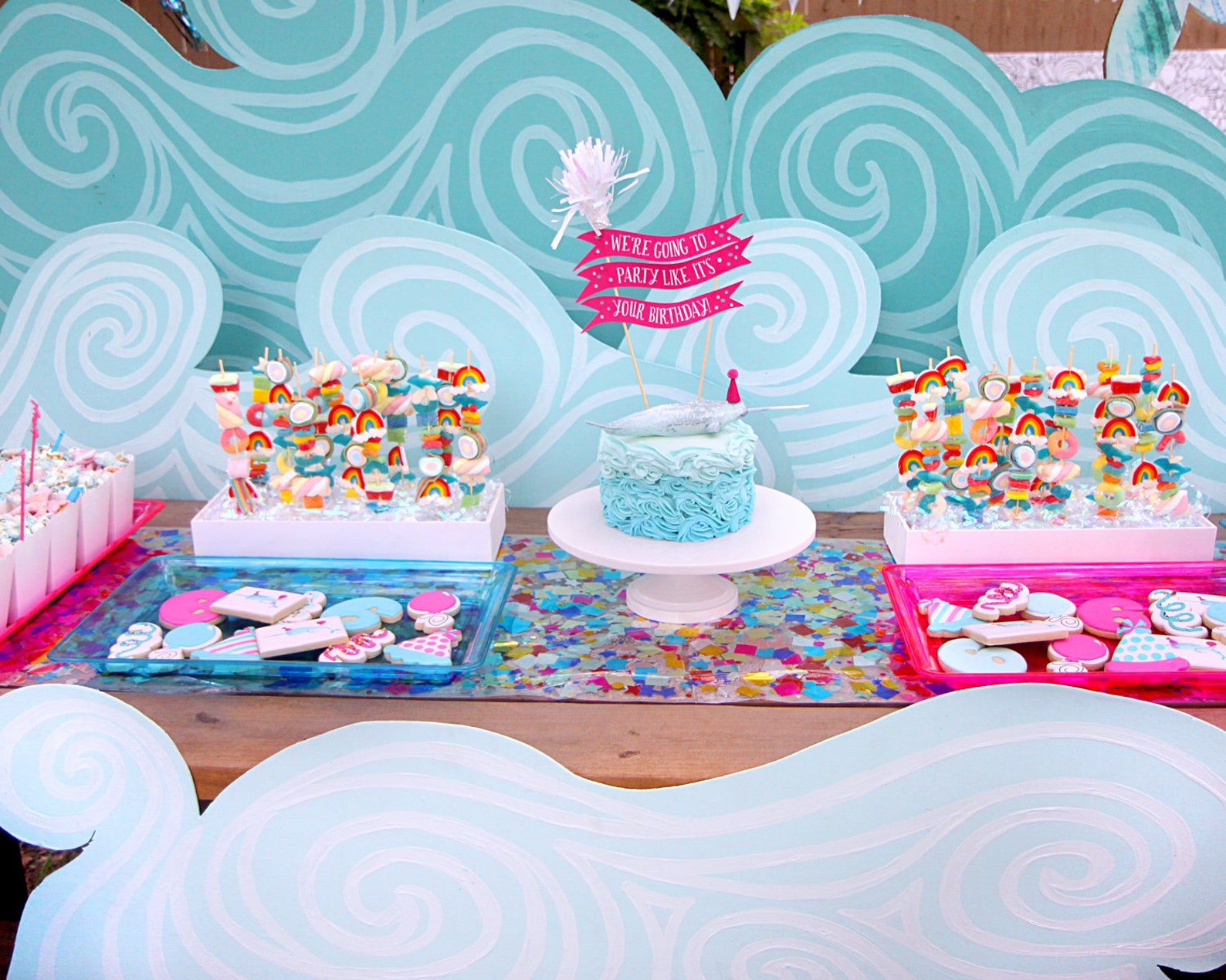 Party Like It's Your Birthday Cake Topper Let's - Etsy