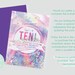 EDITABLE TEMPLATE Holographic Rainbow Watercolor Birthday - Etsy
