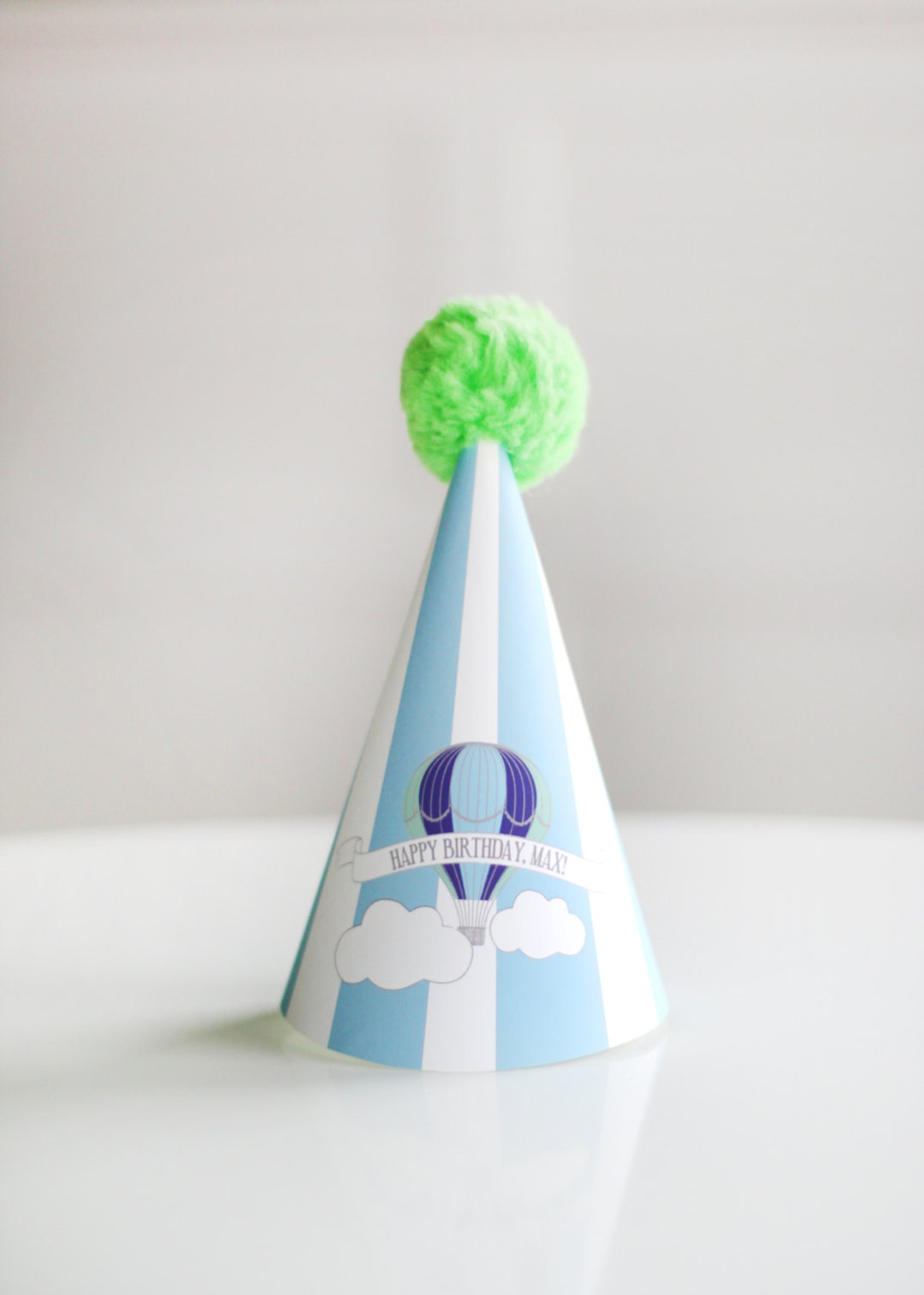 Printable Hot Air Balloon Party Hat Hot Air Balloon Party Child's Party ...