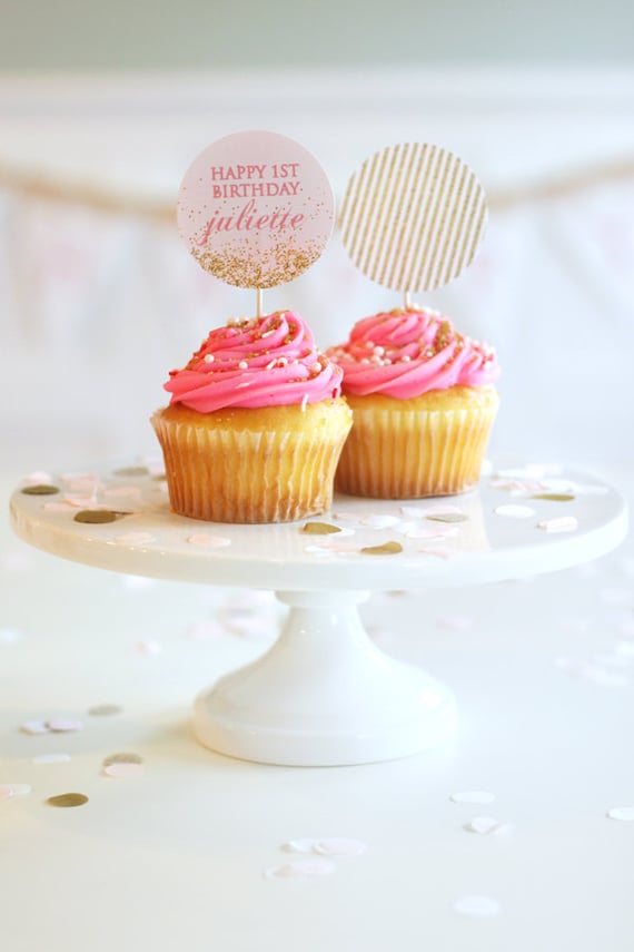 Pink Cupcake With Glitter