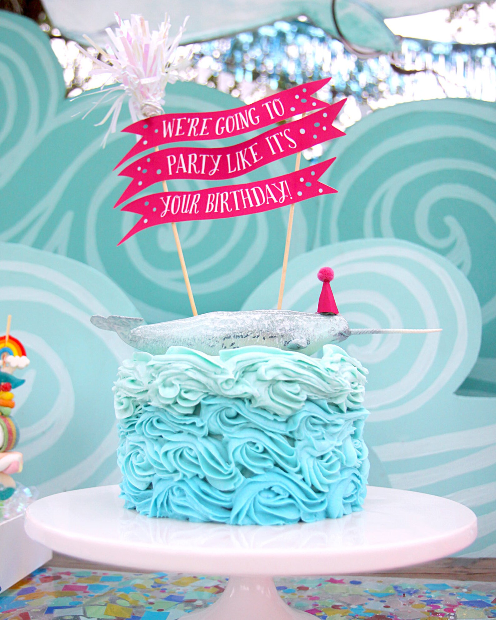 Party Like It's Your Birthday Cake Topper Let's - Etsy
