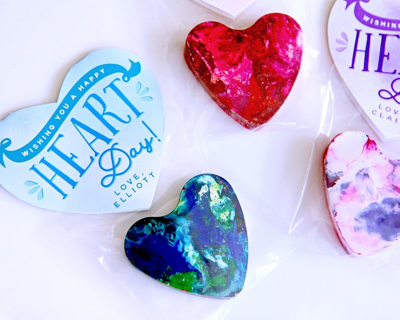 Printable Classroom Valentines Labels Happy Heart Day | Etsy