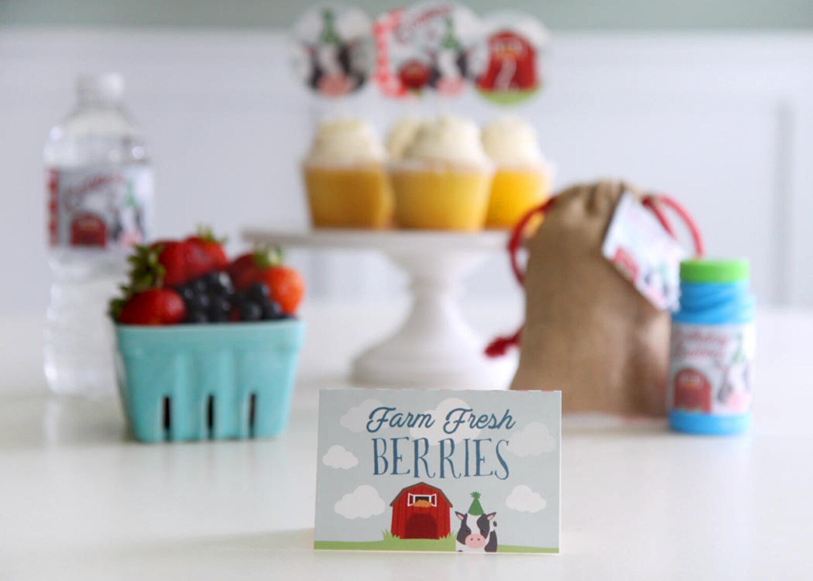Printable Farm Birthday Food Labels Party Til the Cows Come - Etsy