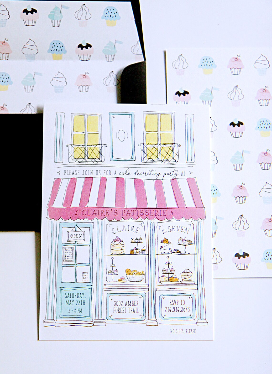 Bakery Birthday Invitation Paris French Patisserie - Etsy