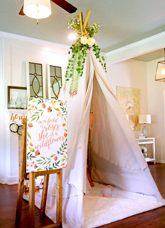 Printable In A Field of Roses She is a Wildflower sign - Boho ...