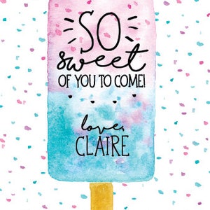 Popsicle Favor Tags Thank You Tags Two Cool Ice Cream Birthday Party ...